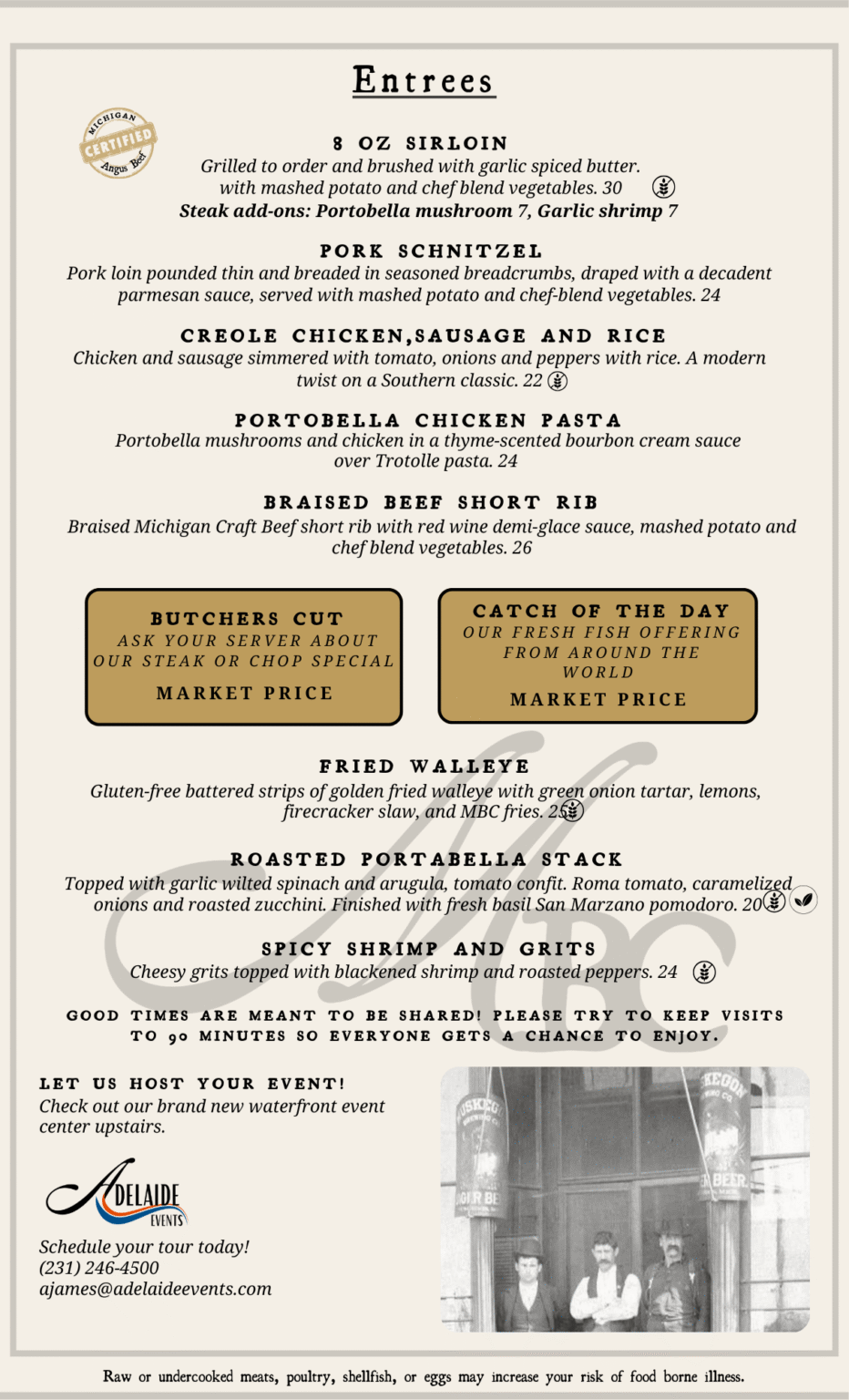 Menu – Muskegon Brewing Company
